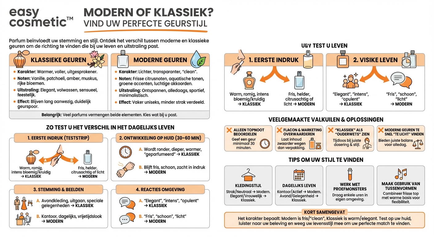 Hoe herken ik of een parfum eerder modern of klassiek ove... | easycosmetic