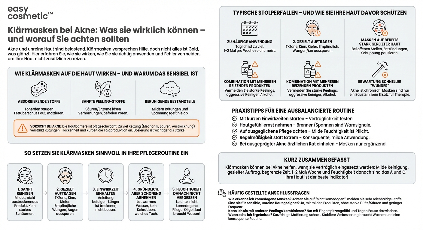 Was ist beim Einsatz von Klärmasken bei Akne und unreiner... | easycosmetic