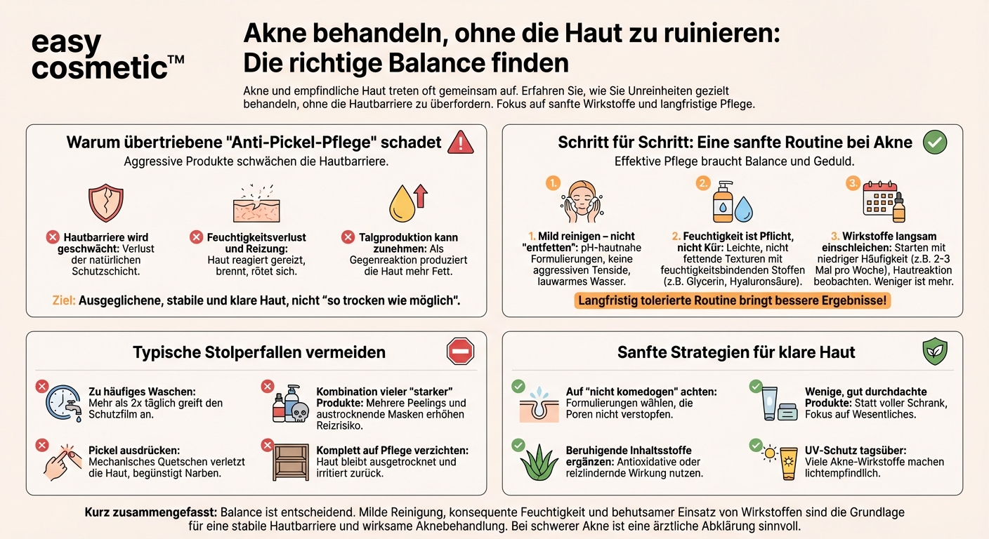 Wie behandle ich Akne, ohne die Haut zu stark auszutrocknen? | easycosmetic