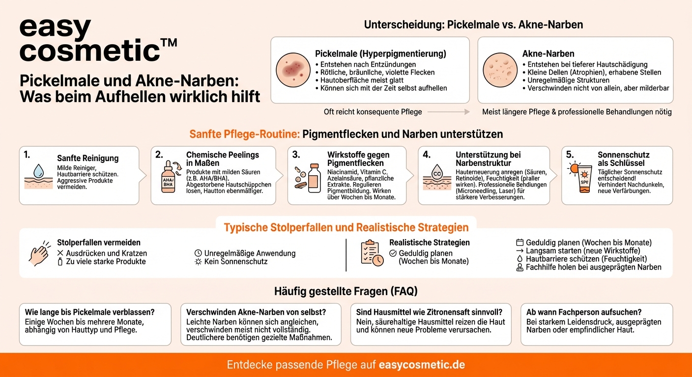 Wie kann ich Pickelmale und Akne-Narben behandeln oder au... | easycosmetic