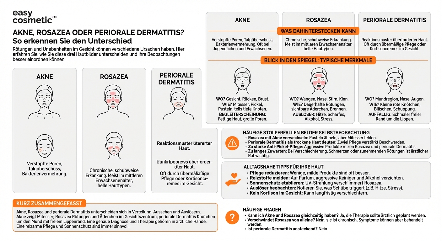 Wie kann ich zwischen Akne und anderen Hauterkrankungen w... | easycosmetic